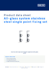 All-glass system stainless steel single point fixing set | GEZE